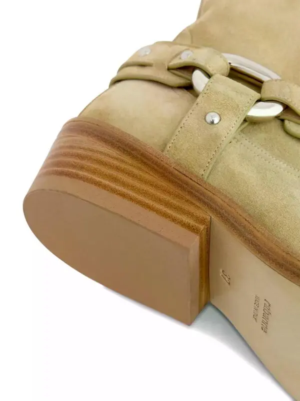 Rabanne Xl Link Biker Boots - Neutrals