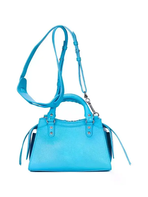 Balenciaga Mini Neo Classic Braided-handle Tote Bag - Blue