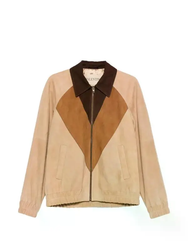 Valentino Garavani Diamond Panel Collar Jacket - Neutrals