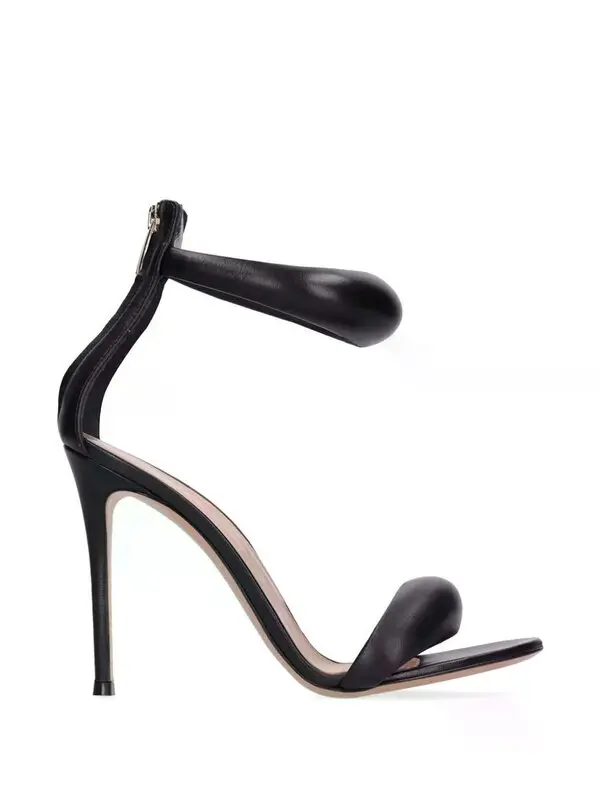 GIANVITO ROSSI Leather Sandals With Zip Fastening - Black