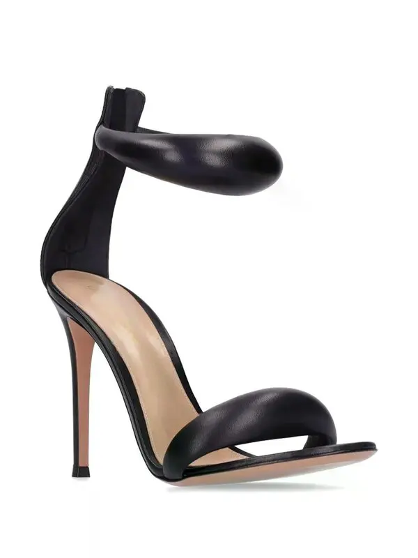 GIANVITO ROSSI Leather Sandals With Zip Fastening - Black