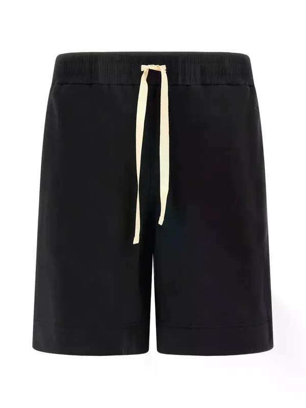 JIL SANDER Logo Cotton Bermuda Shorts - Black
