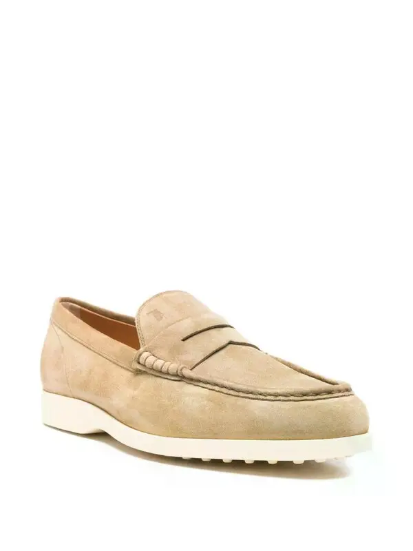 TOD'S Penny Strap Loafers In Suede