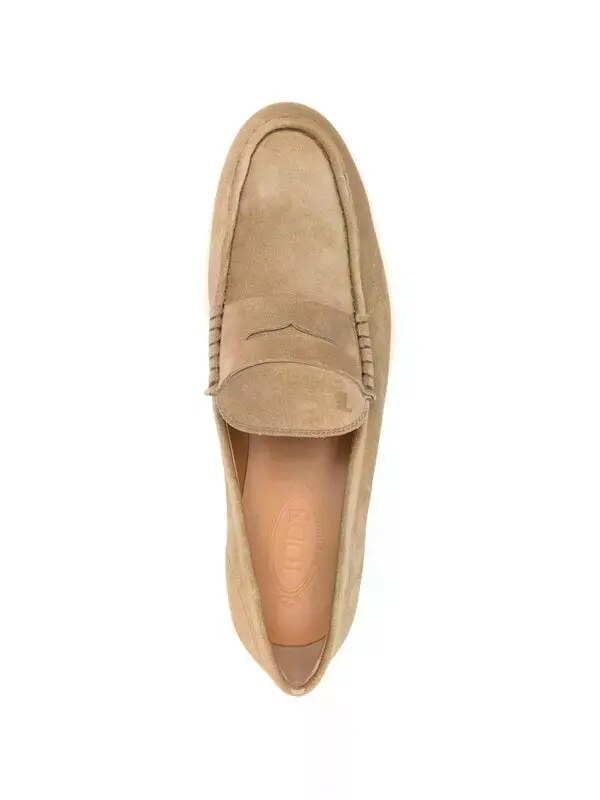TOD'S Penny Strap Loafers In Suede