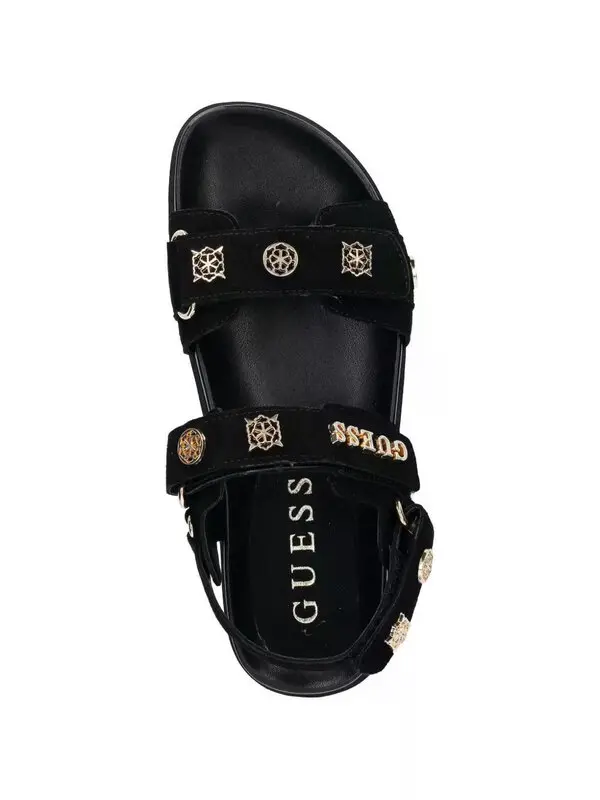 Guess Florizi Touch-strap Sandals - Black