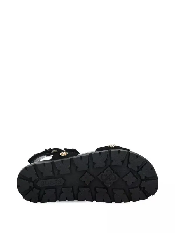 Guess Florizi Touch-strap Sandals - Black