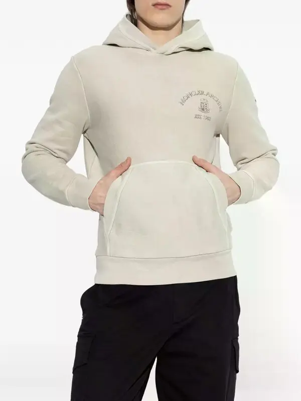 Moncler Hooded Sweatshirt - Neutrals
