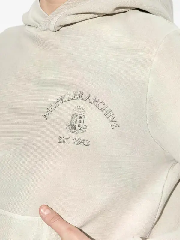Moncler Hooded Sweatshirt - Neutrals
