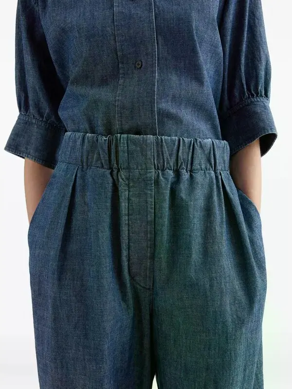 JIL SANDER Elasticated Waistband Trousers - Blue