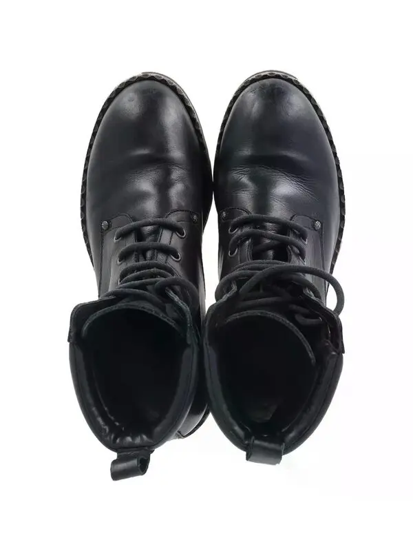 Bottega Veneta Eldfell Leather Combat Boots
