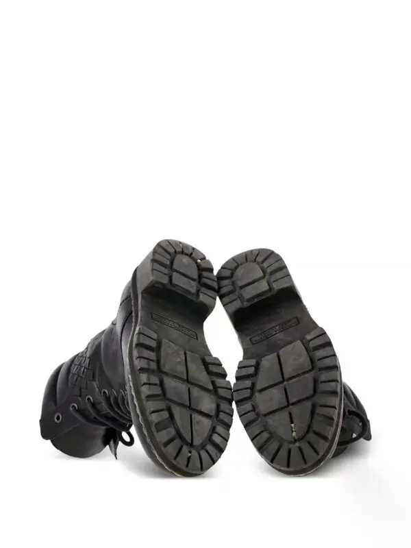 Bottega Veneta Eldfell Leather Combat Boots