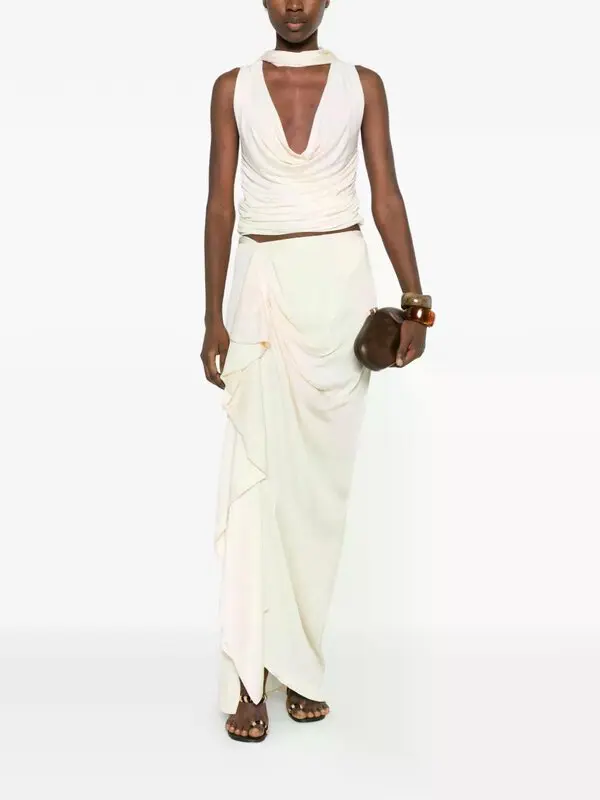 Bondi Born Draped Maxi Skirt - Neutrals