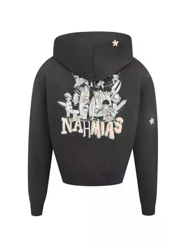 NAHMIAS Flower Graphic Zip-up Hoodie