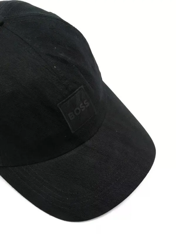 BOSS Logo Patch Baseball Cap - Black