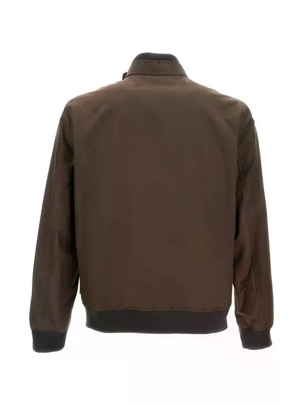 Woolrich High Collar Zip Jacket - Brown