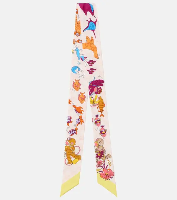 Gucci Printed Silk Twill Scarf - Multicoloured