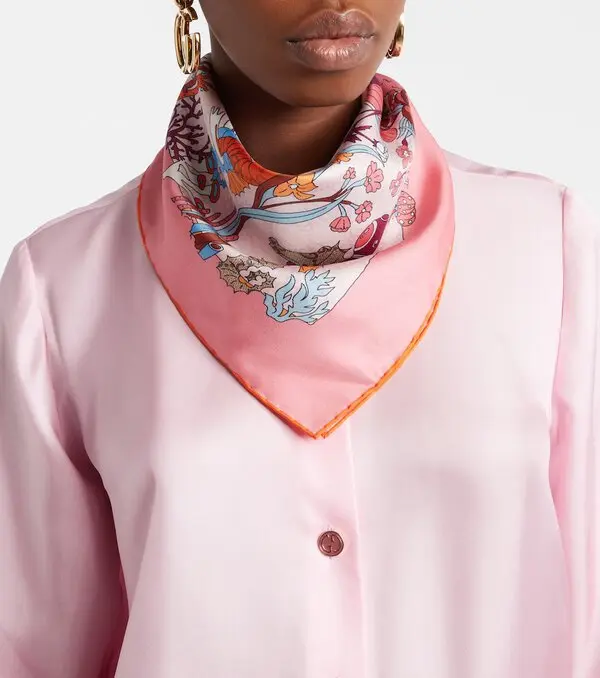 Gucci Printed Silk Twill Scarf - Multicoloured