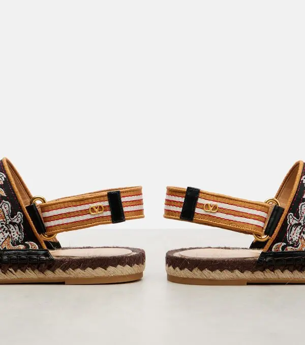 Valentino Garavani Embroidered Espadrille Sandals