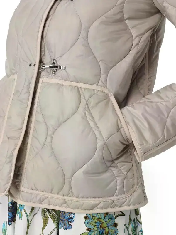 FAY Quilted Puffer Jacket With Toggle Closure - Neutrals