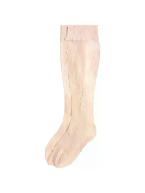 Valentino Garavani Floral Lycra Knee-high Socks - Neutrals
