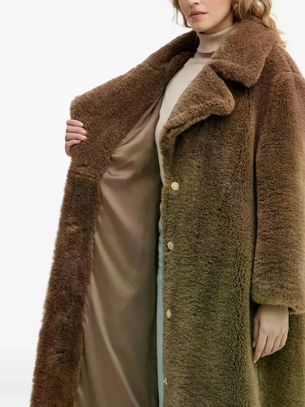 Guess Eugenie Single-breasted Coat - Brown