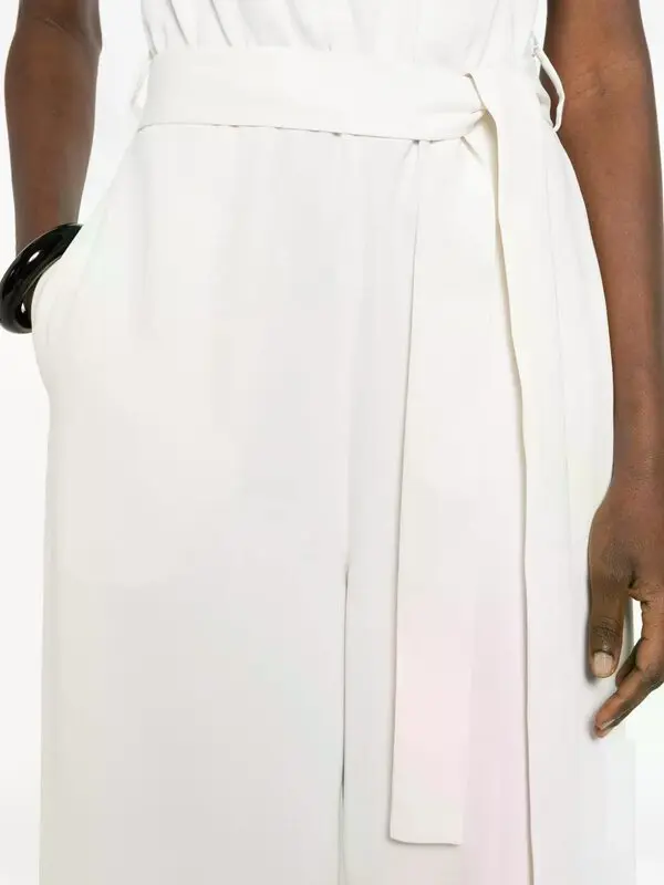 P.a.r.o.s.h Belted Sleeveless Wide-leg Jumpsuit
