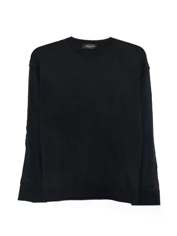 Fabiana Filippi Round Neck Long Sleeve Top