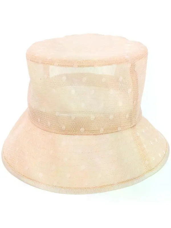 Red Valentino Polka-dot Mesh Sun Hat - Neutrals