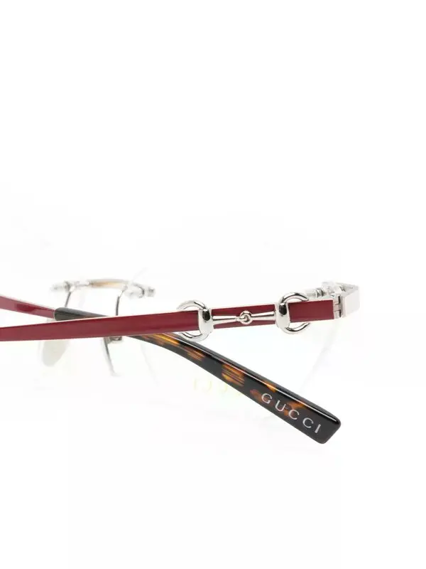 Gucci Horsebit Rimless Octagon Glasses