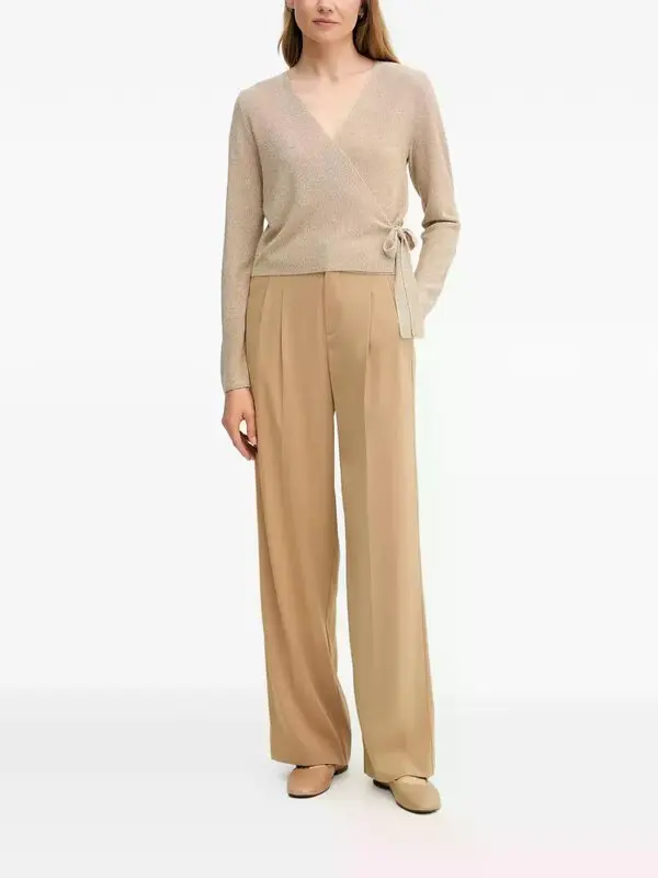 OUI V-neck Tie Knitwear - Neutrals