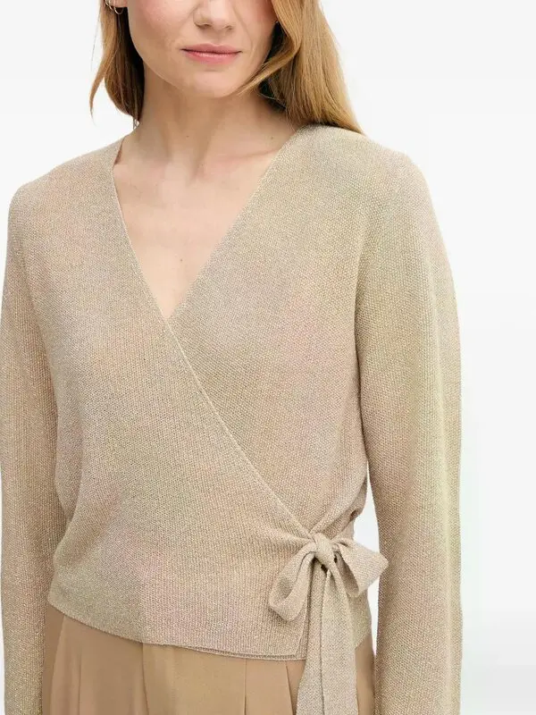 OUI V-neck Tie Knitwear - Neutrals
