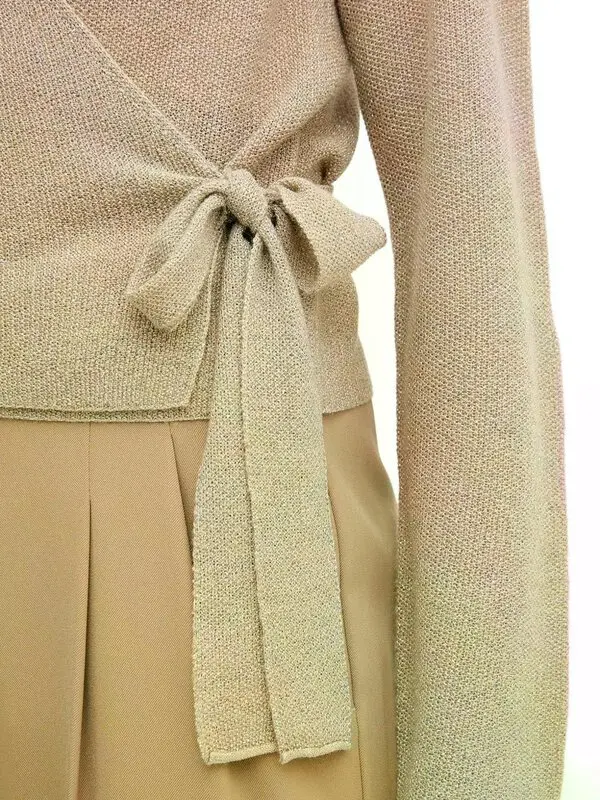 OUI V-neck Tie Knitwear - Neutrals