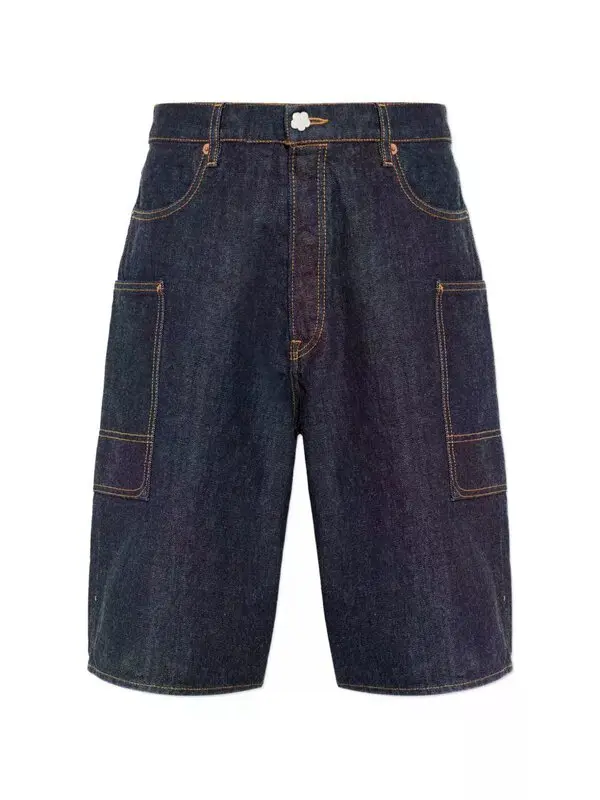 Kenzo Cargo Denim Shorts - Blue