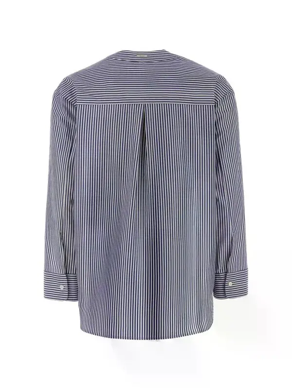 Max Mara Striped Cotton Poplin Shirt