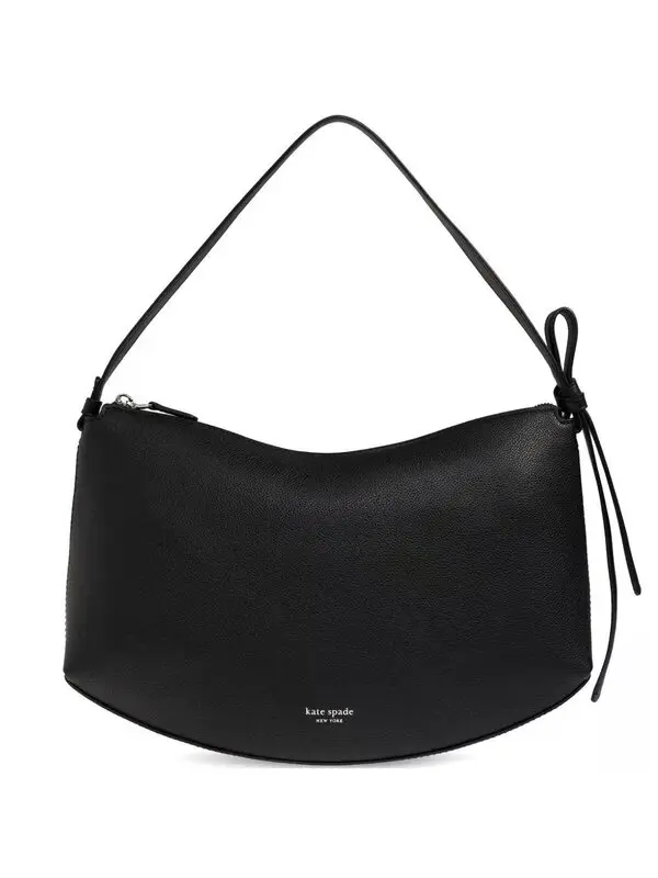 Kate Spade New York Tie Detail Leather Shoulder Bag - Black