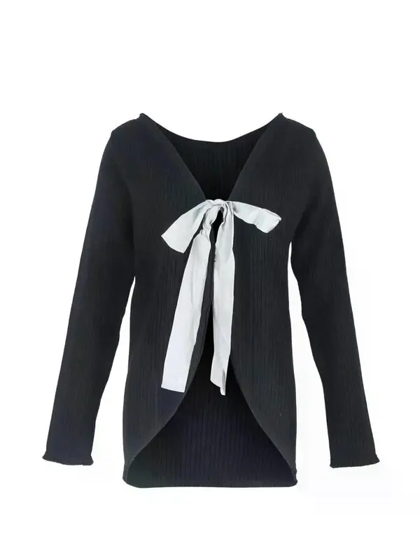Marni V-neck Cardigan With Ribbon Detail
