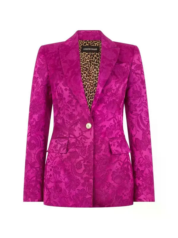 Roberto Cavalli Floral Jacquard Blazer