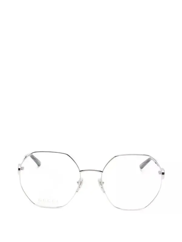 Gucci Octagon Frame Eyeglasses - Silver