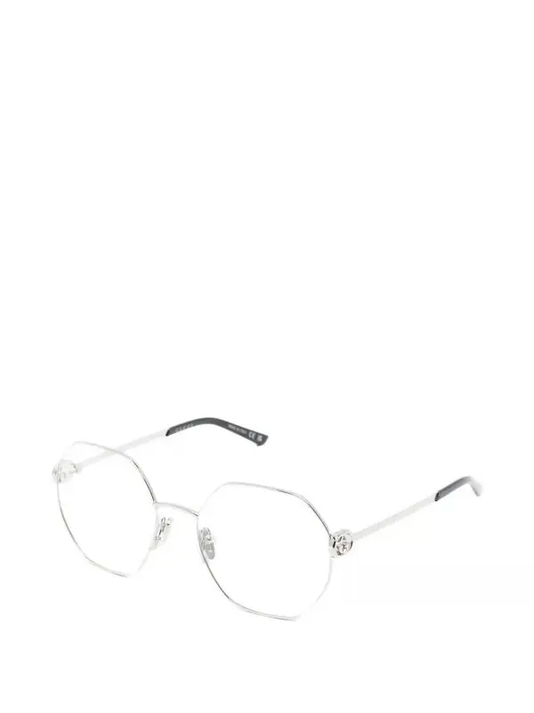 Gucci Octagon Frame Eyeglasses - Silver