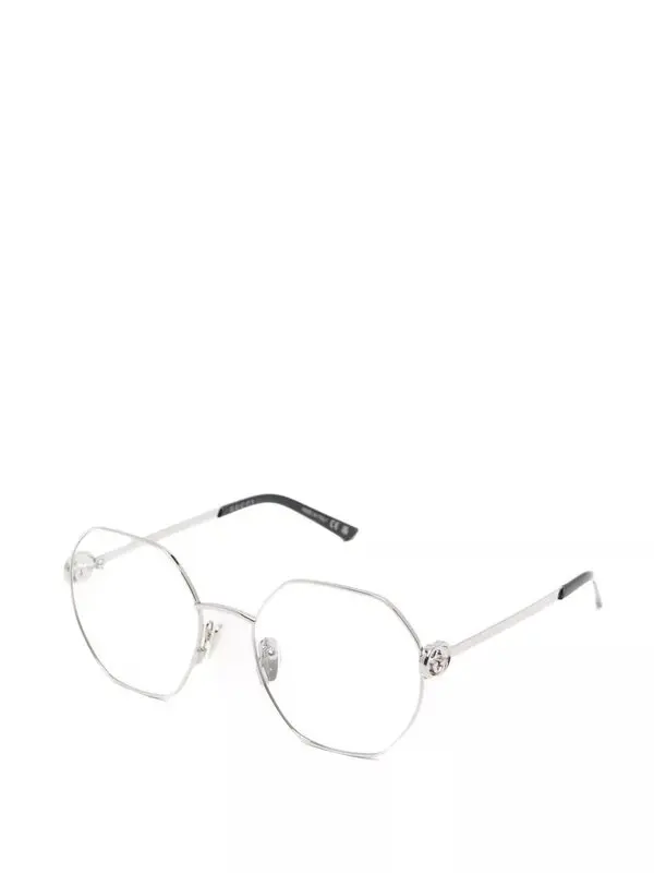 Gucci Octagonal Frame Glasses - Silver