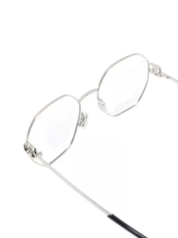 Gucci Octagonal Frame Glasses - Silver