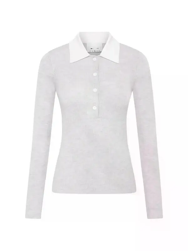 The Upside Faye Collared Knit Polo Top