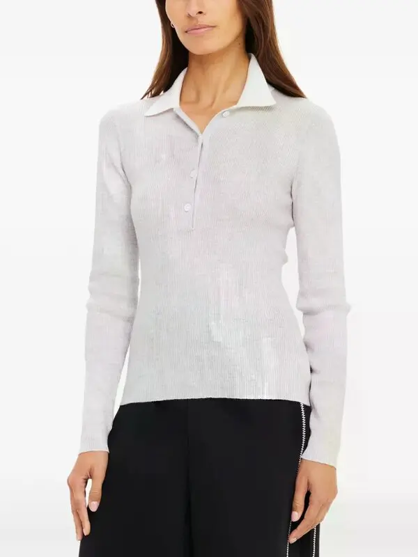 The Upside Faye Collared Knit Polo Top