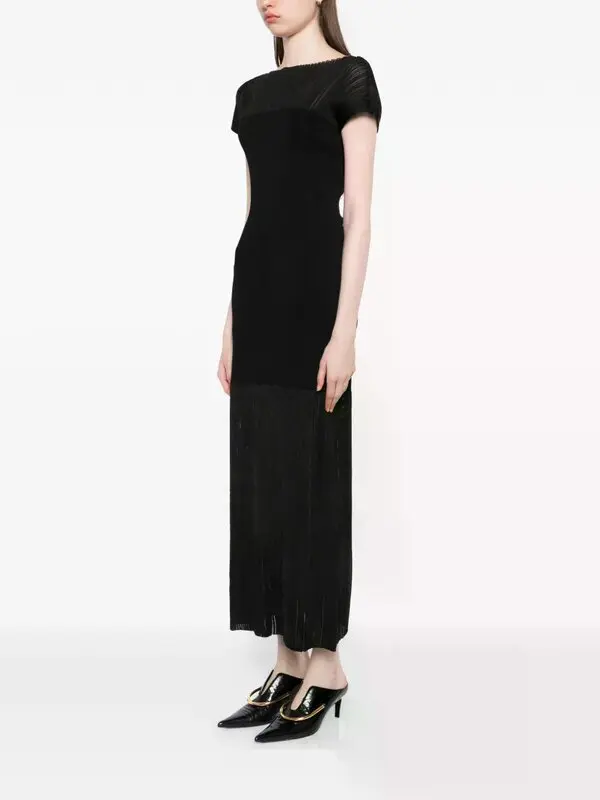 HOUSE OF DAGMAR Contrast Knitted Maxi Dress