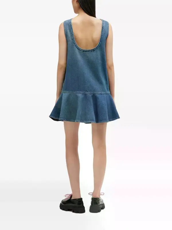GANNI Mini Dress With Ruffled Hem
