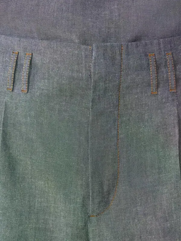 LANVIN Pleated Cotton Shorts