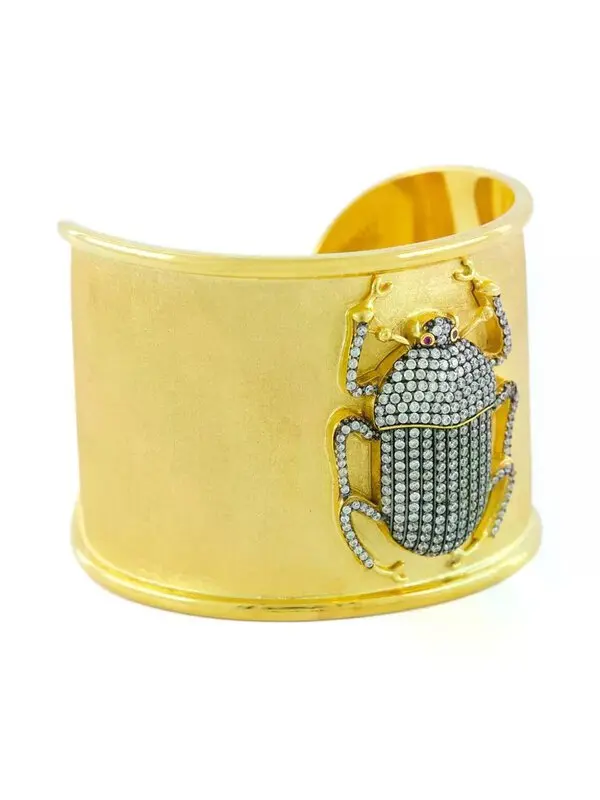 Begum Khan Pharaoh Cuff Bracelet With Crystal Embellishment
