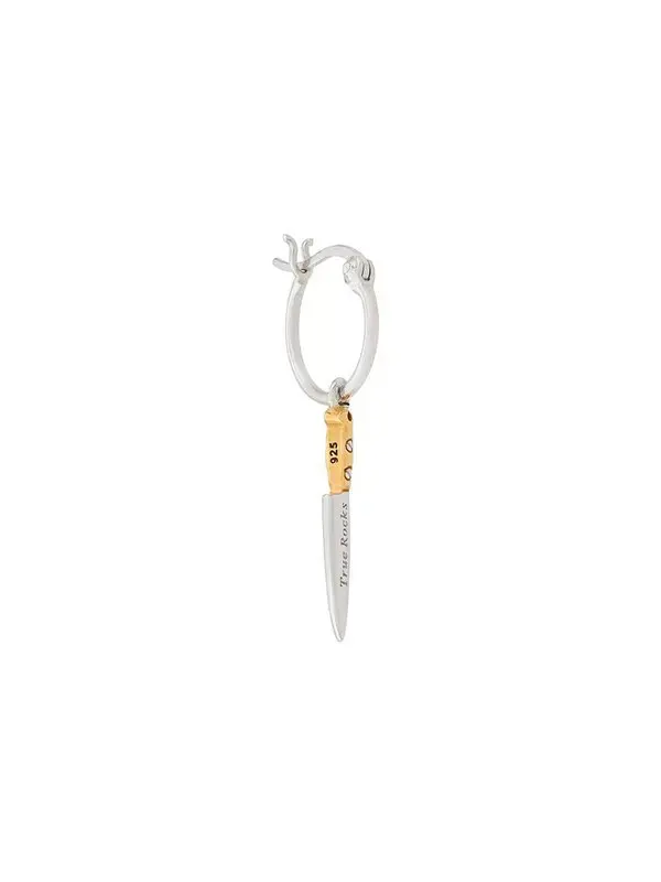 TRUE ROCKS Knife Drop Huggie Earring