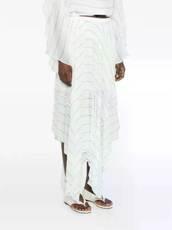 Bondi Born Striped Asymmetric Handkerchief Hem Skirt