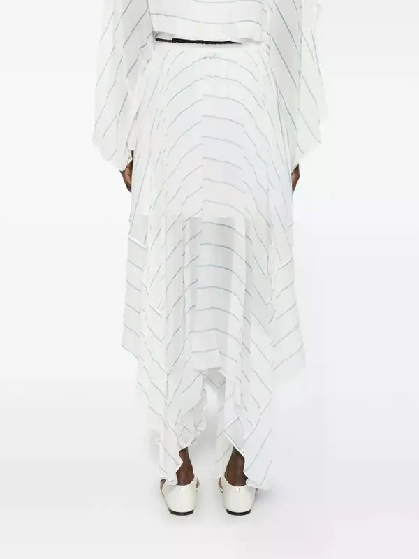 Bondi Born Striped Asymmetric Handkerchief Hem Skirt